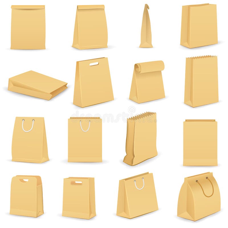 Paper Bag stock vector. Illustration of editable, paper - 38067079