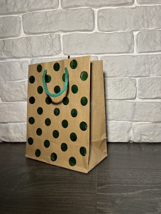 A Paper Bag with Handles, a Layout for Your Project. Side View Stock ...