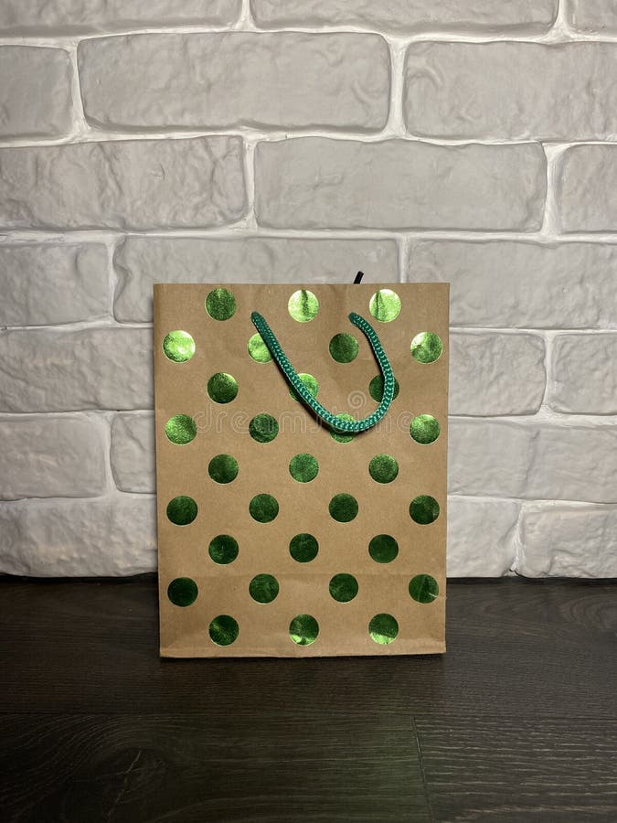 A Paper Bag with Handles, a Layout for Your Project. Side View Stock ...