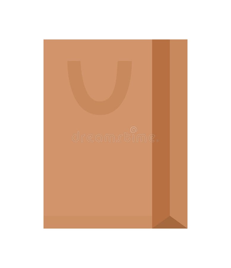 Paper bag icon stock vector. Illustration of container - 215605548