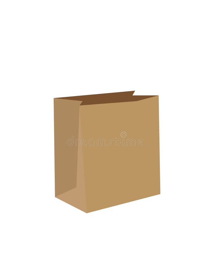 Paper bag stock illustration. Illustration of food, market - 45156095