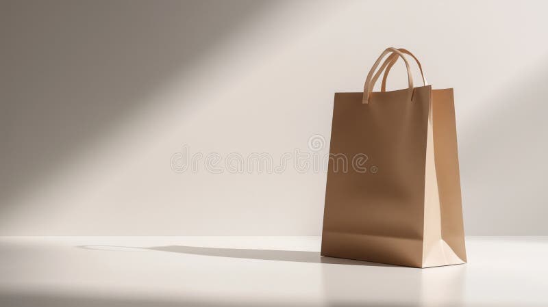 Paper Bag on a Light Background, Eco-friendly Packaging, Simplicity ...