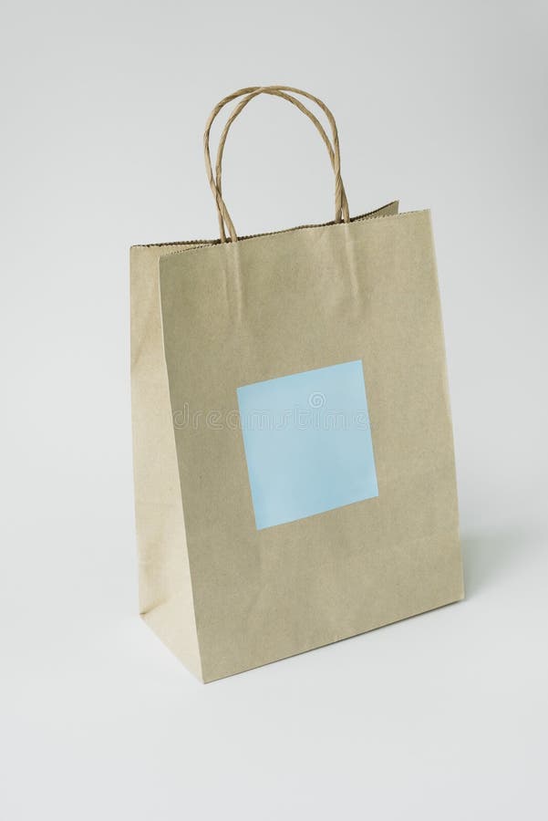 Paper Bag Mockup Blank Background Stock Image - Image of brown, carry ...