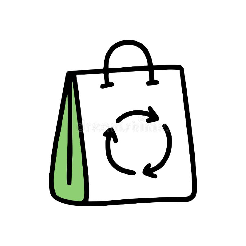 Paper Bag Recycling. Separation of Garbage. Co2 Concept of Climate ...