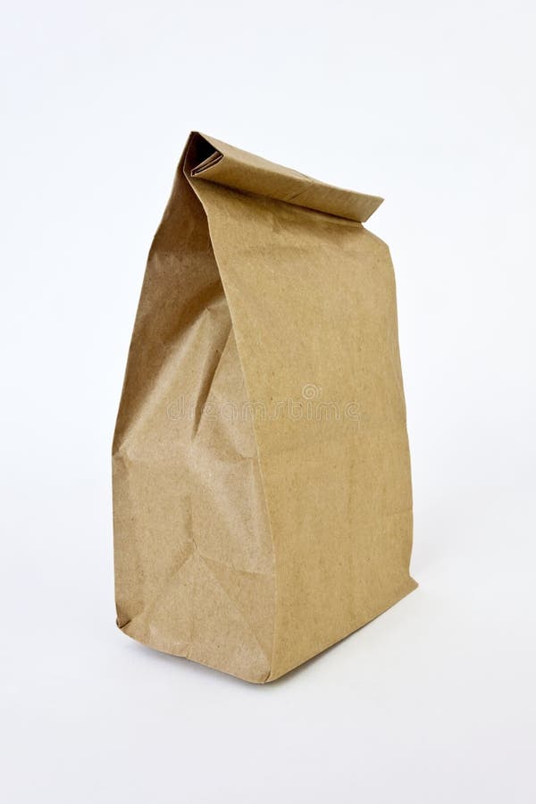 Paper bag sack lunch stock image. Image of brown, snack - 192970813