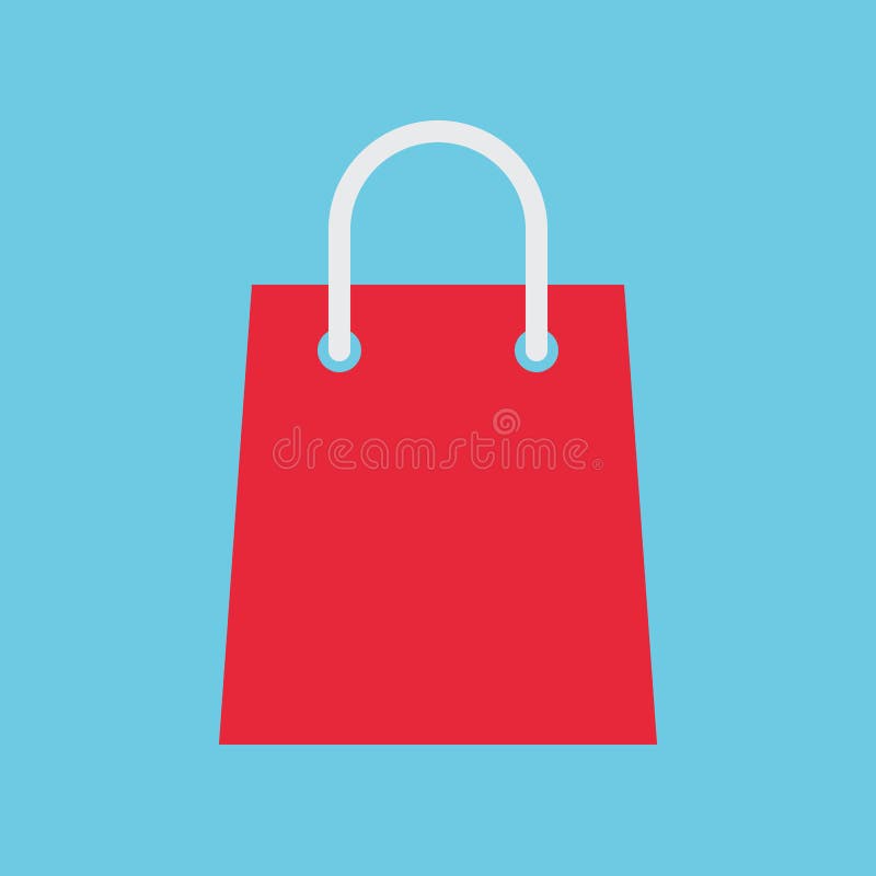 Paper Bag Vector Illustration, Flat Style Icon Stock Vector ...