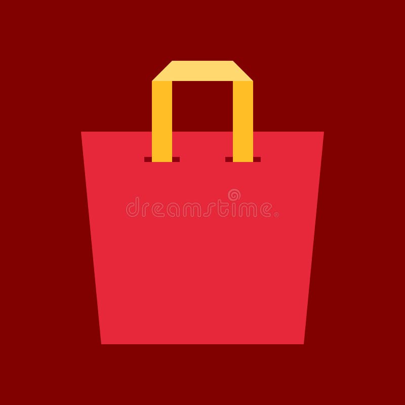 Paper Bag Vector Illustration, Flat Style Icon Stock Vector ...