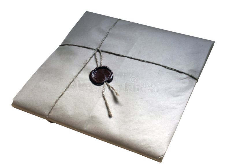 Paper bag with wax seal stock image. Image of seal, administration ...