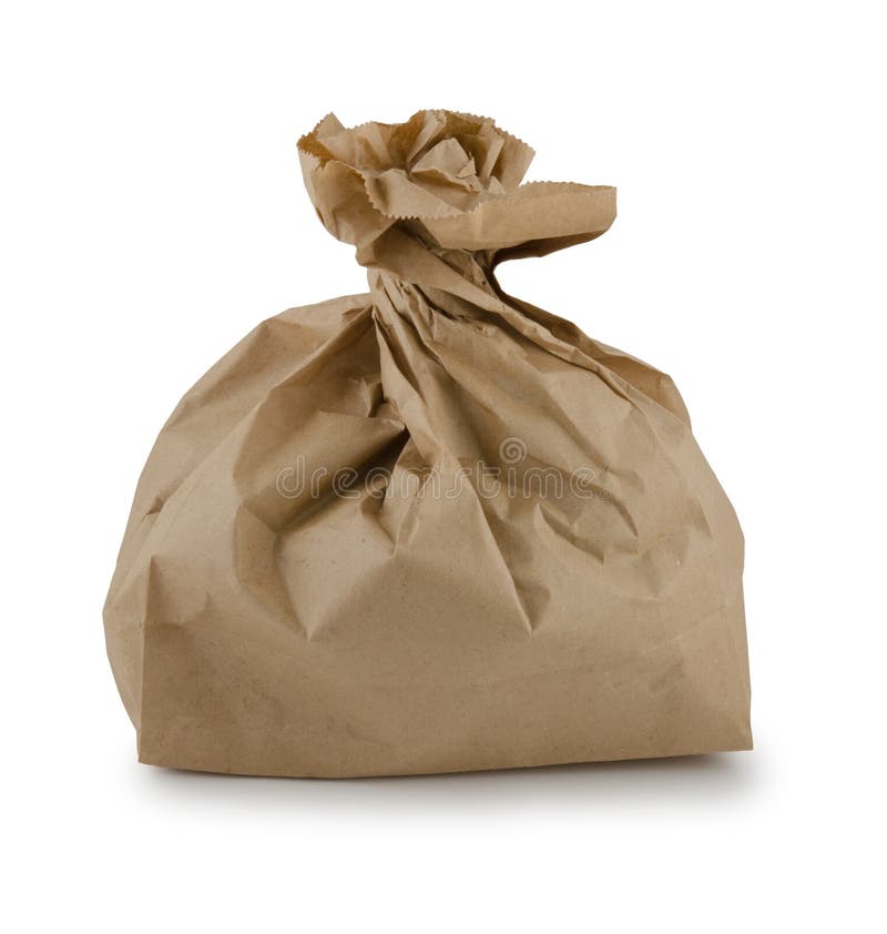 Crumpled Brown Paper Bag stock image. Image of recycle - 9246627