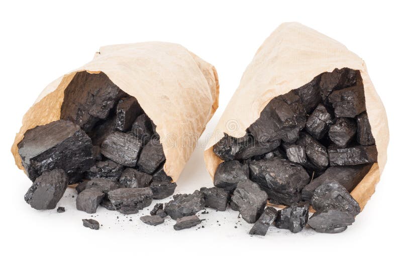 Paper bags with coal stock image. Image of mines, fuel - 94022969