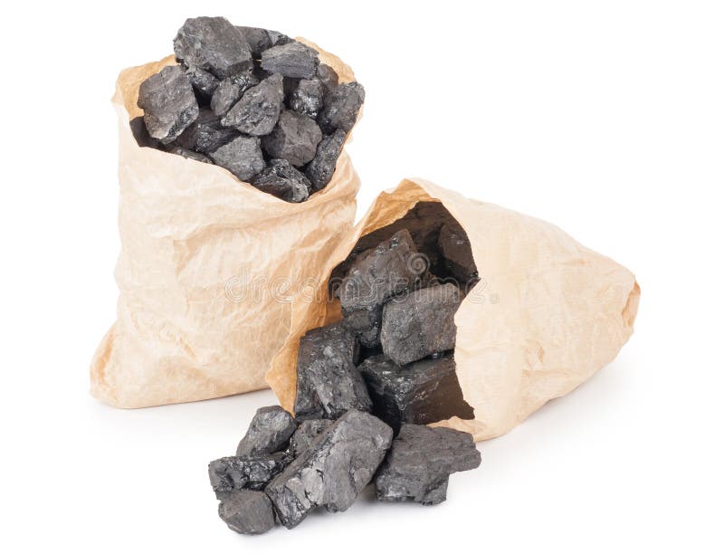 Paper bags with coal stock image. Image of mines, fuel - 94022969