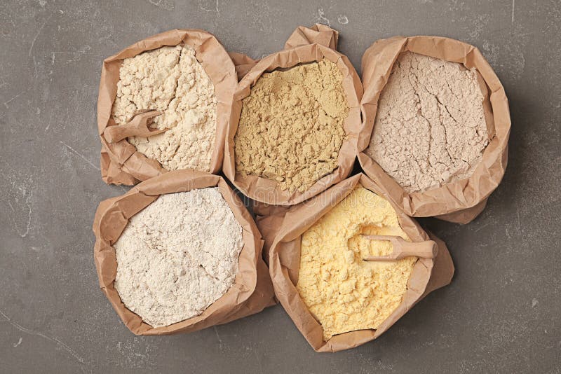 Paper Bags with Different Types of Flour Stock Photo - Image of paper ... Paper Bags with Different Types of Flour Stock Photo - Image of paper ...