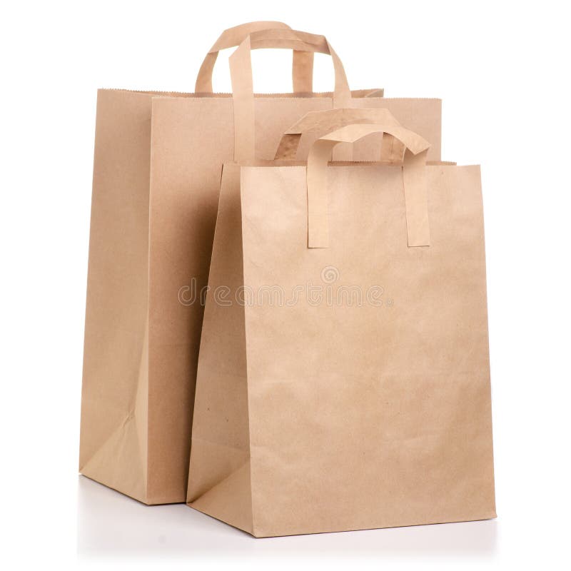 Paper bags package stock image. Image of marketing, blank - 132287387