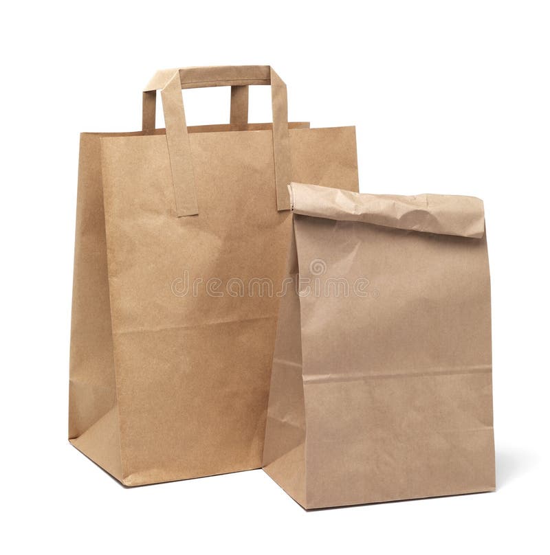Paper bags stock image. Image of brown, closed, shadow - 47206347