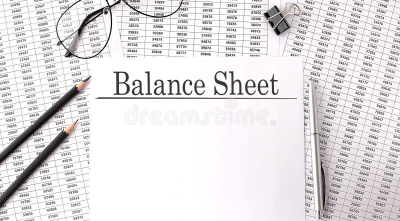 Paper with BALANCE SHEET on the Chart Stock Image - Image of company ...