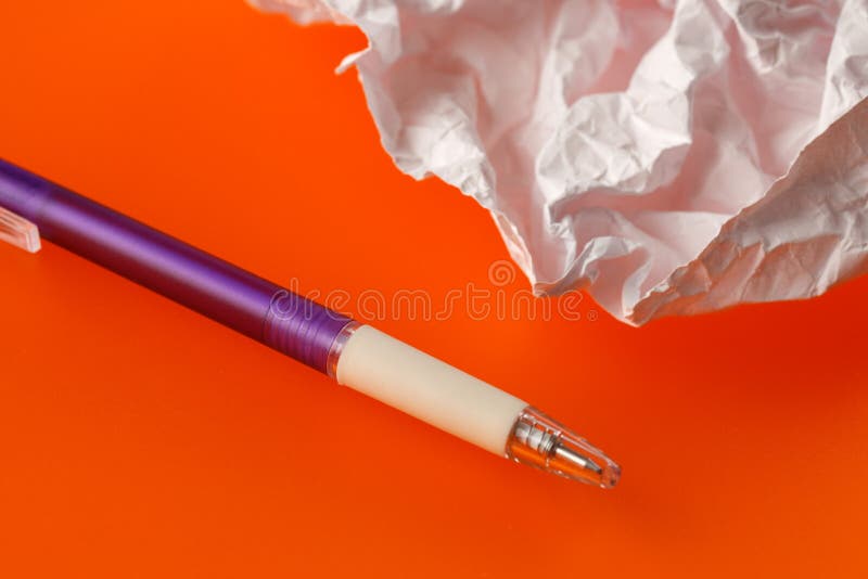 Paper ball on table stock photo. Image of rough, close - 13154264