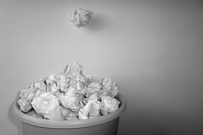 Paperball b/w stock photo. Image of waste, idea, ideas - 48777768