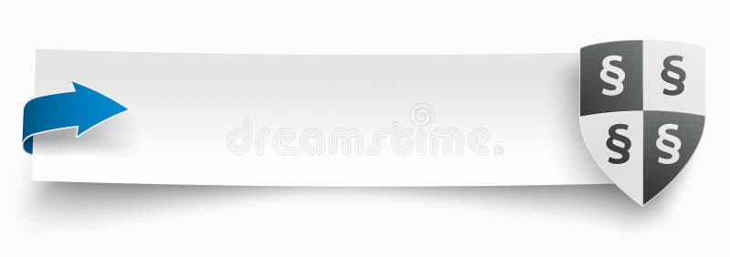 Paper Banner Arrow Protection Shield Paragraph Stock Vector ...