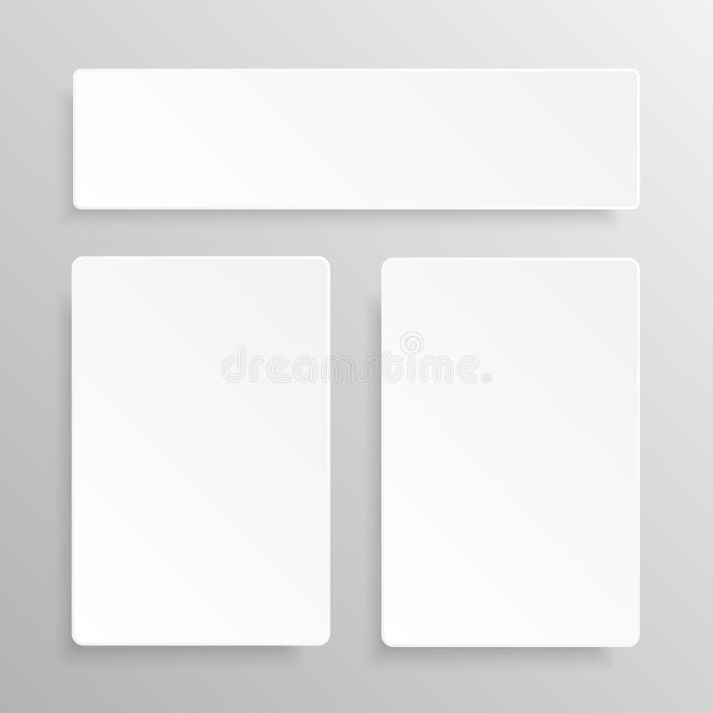 Paper Banner. Design Vector. Mockup. Rectangle. Stock Vector ...