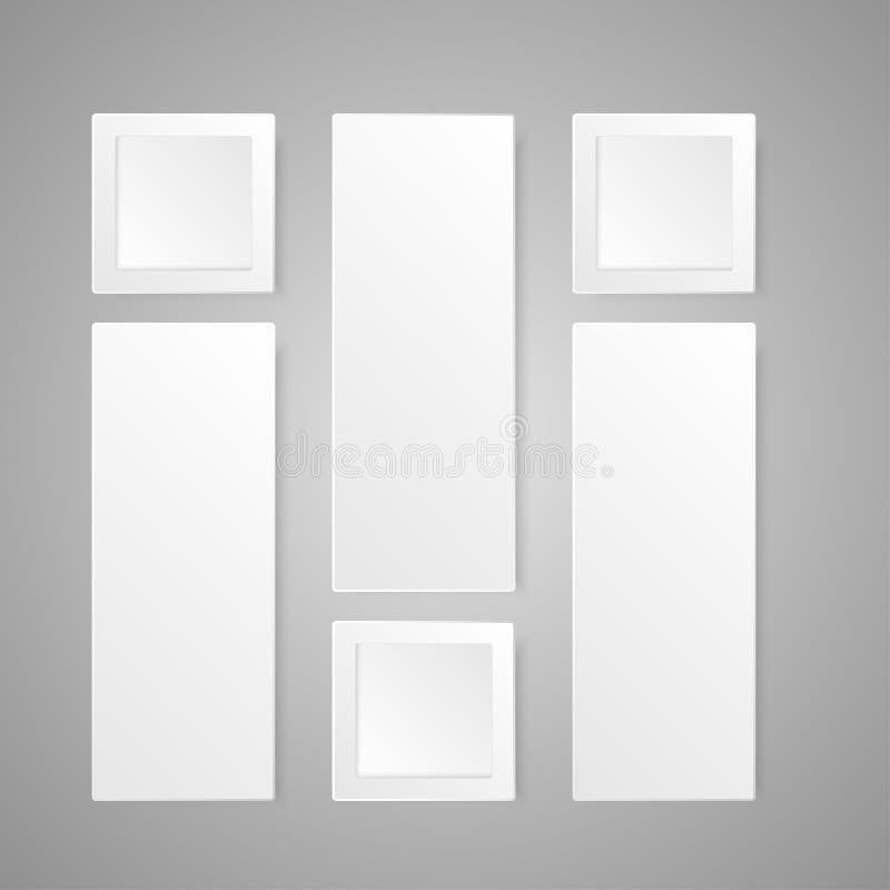 Paper Banner. Design Vector. Mockup. Rectangle. Stock Vector ...