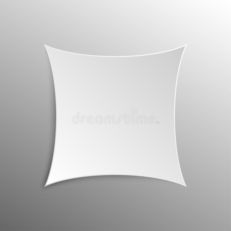 Paper Square Banner Vector. Mock Up. Stock Vector - Illustration of ...