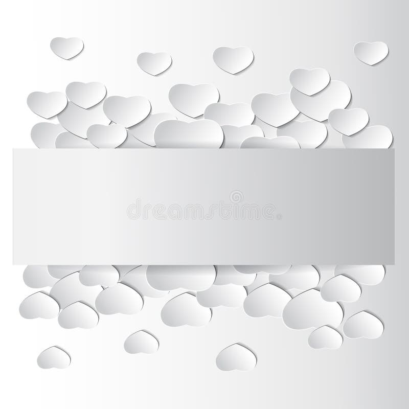 Paper banner with hearts stock vector. Illustration of abstract - 50316363