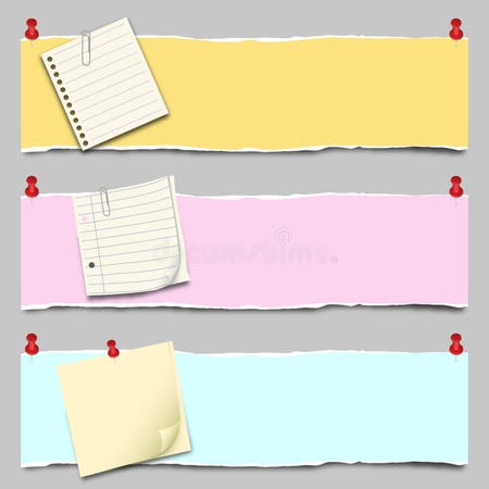 Paper Banner Set stock vector. Illustration of office - 20719373