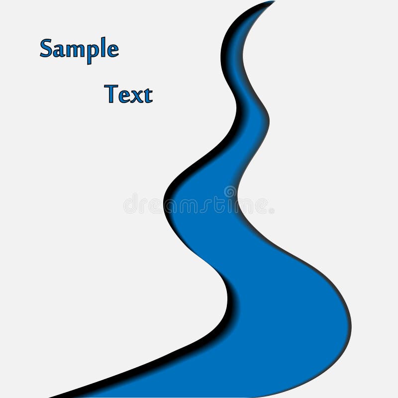 Paper Banner Template with a Blue River. Vector Stock Vector ...