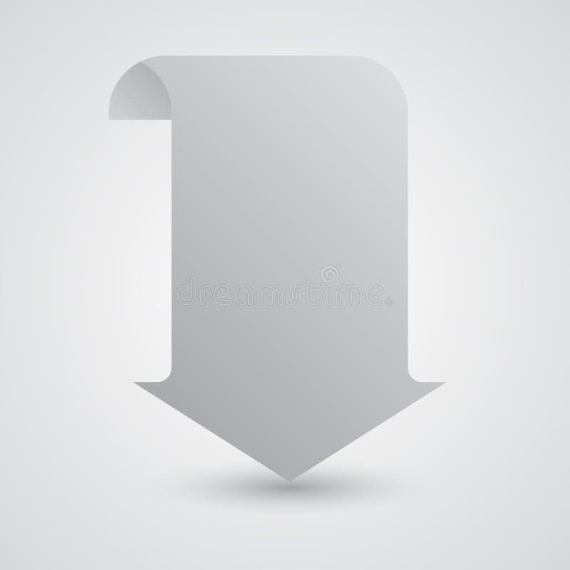 Paper Banner. Vector. Mockup. Arrow, Pointer. Stock Illustration ...