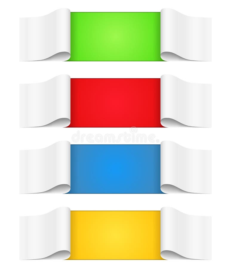 Colorful Highlighter Banners Set Stock Vector - Illustration of ...