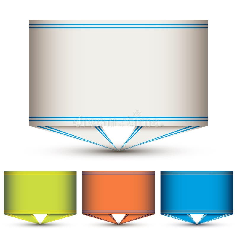 Paper Banners with Places for Text. Stock Vector - Illustration of ...