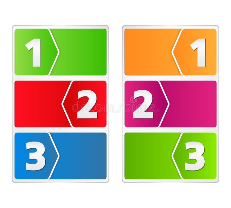 One Two Three - Vector Progress Icons Stock Vector - Illustration of ...