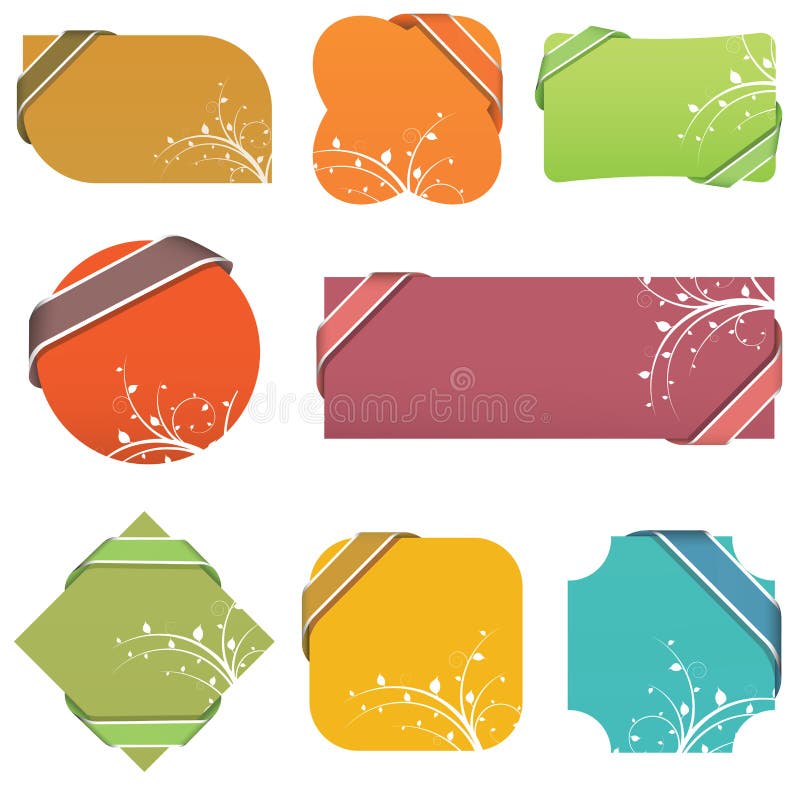 Paper banners. stock vector. Illustration of decoration - 36992965