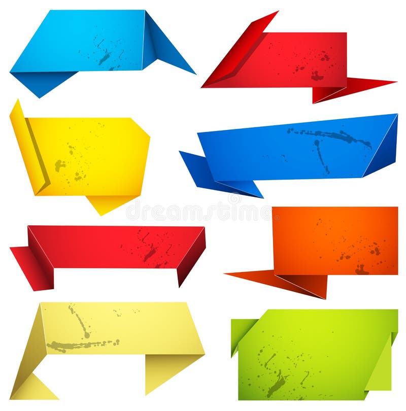 Paper banners. stock vector. Illustration of colored - 37792096