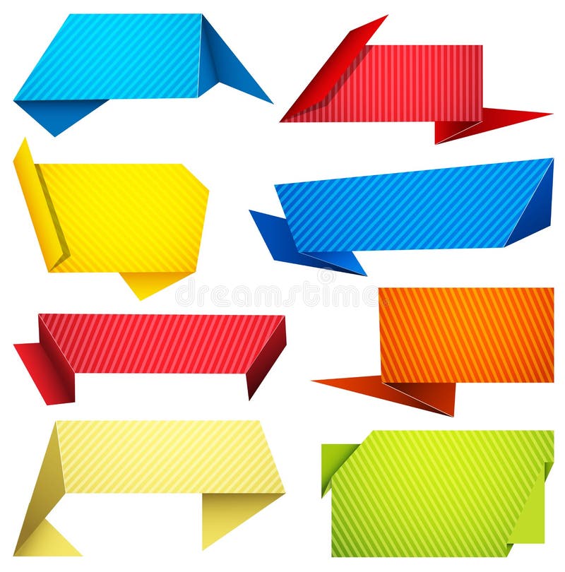 Paper banners. stock illustration. Illustration of shadow - 38886858