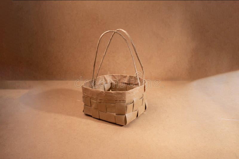 Paper Basket Organizer, Step by Step Master Class Stock Photo - Image ...