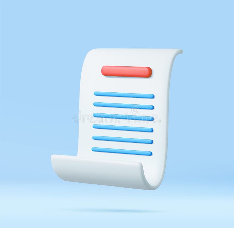 Paper Bill of Transaction Receipt Payment Icon Stock Vector ...