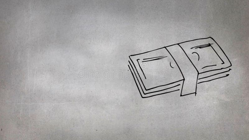 Paper bills drawing stock video. Video of cash, money - 145064833