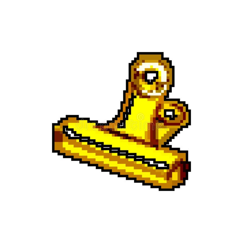 Paper Binder Clip Game Pixel Art Vector Illustration Stock Vector ...