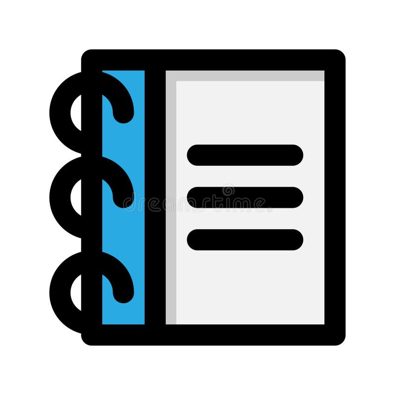 Paper Binder Flat Icon. Documents, Files, Paper and Books. Suitable for ...