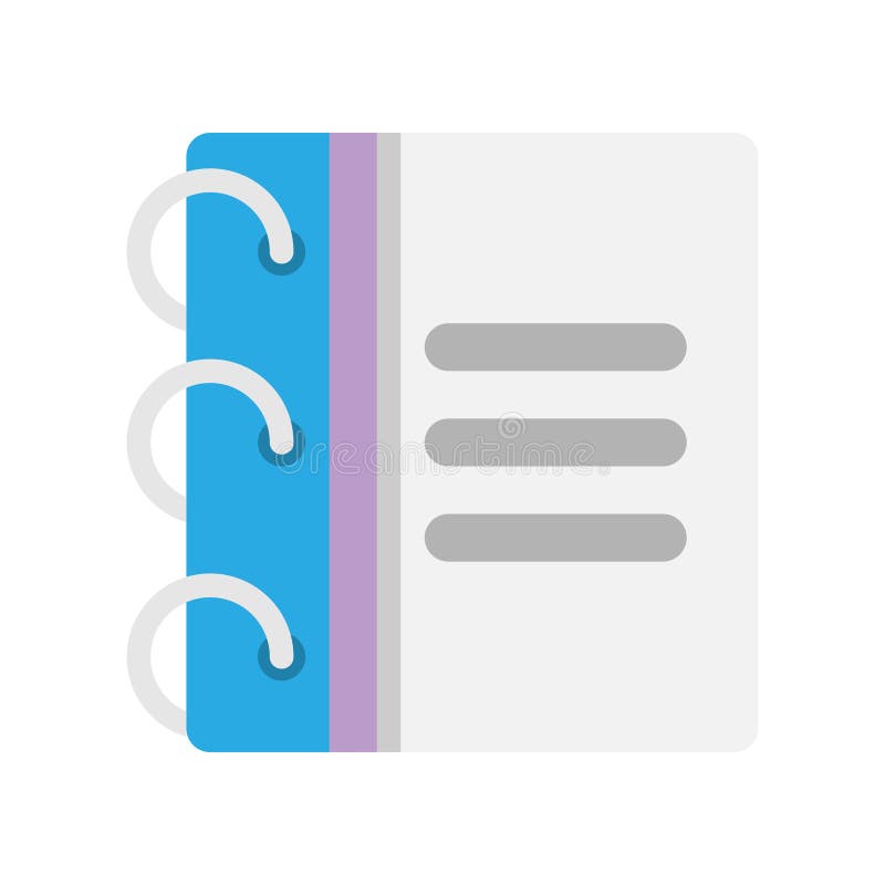 Paper Binder Flat Icons. with Dynamic Design for Office, Business and ...