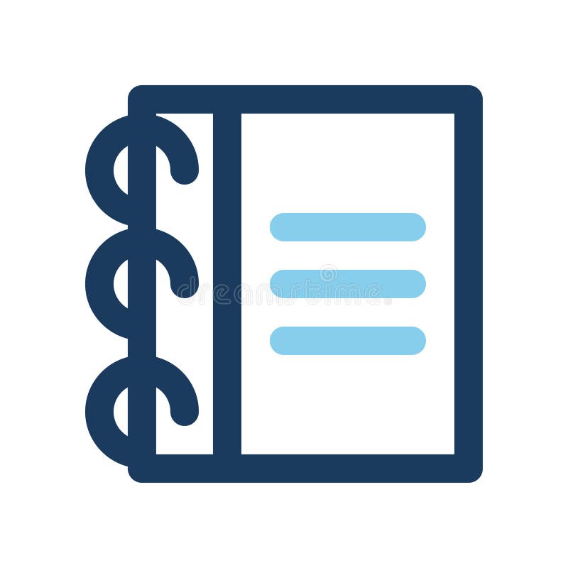 Paper Binder Icons. Simple and Attractive Colored Line Icons, Suitable ...