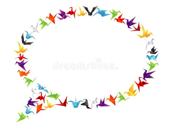 Paper bird call-out stock vector. Illustration of paper - 28408323