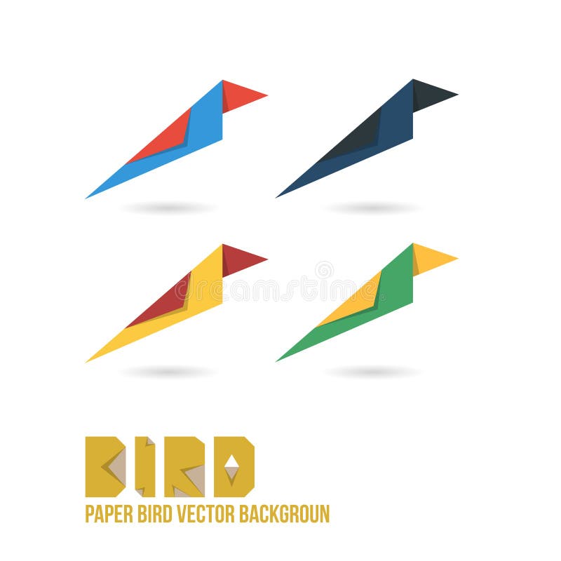 Paper Bird Vector Background Stock Vector - Illustration of concept ...