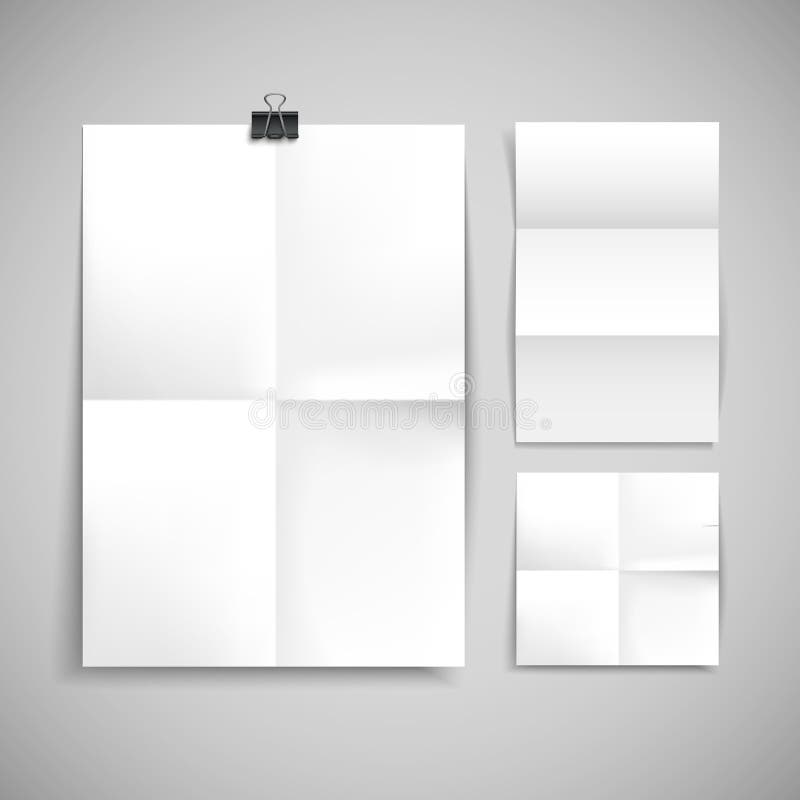 Paper Blank Brochure Template Stock Vector - Illustration of office ...
