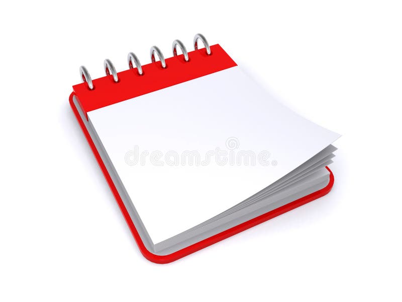 Red notebook stock illustration. Illustration of flip - 3751100