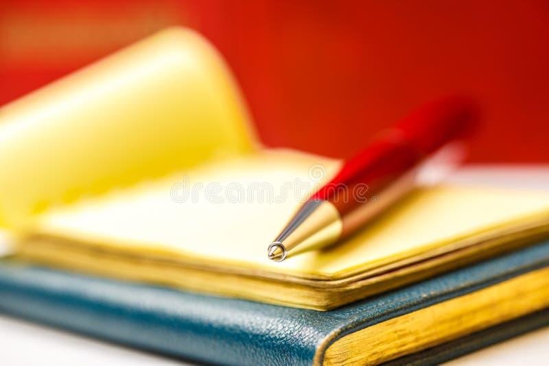 Paper blocks with pen stock photo. Image of book, clean - 60974358