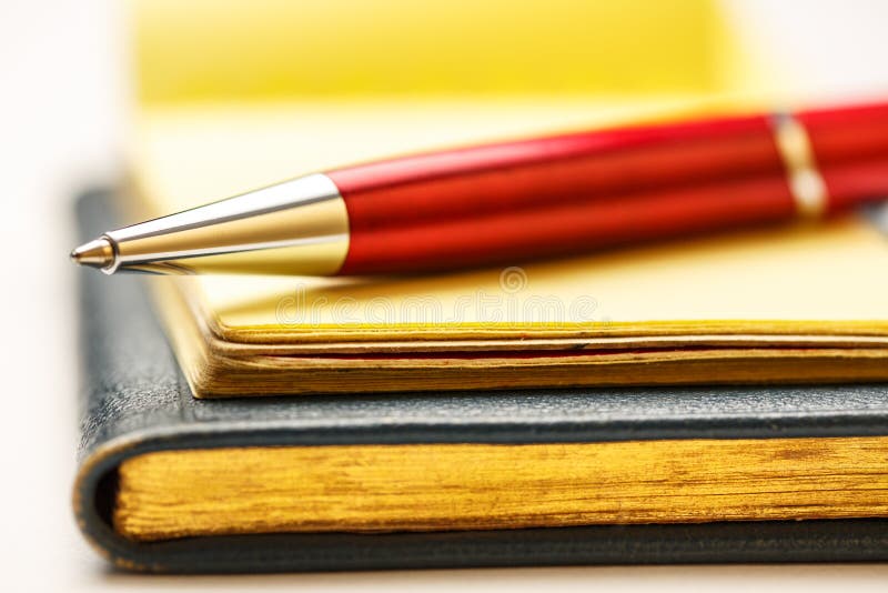 Paper blocks with pen stock photo. Image of office, note - 60984768