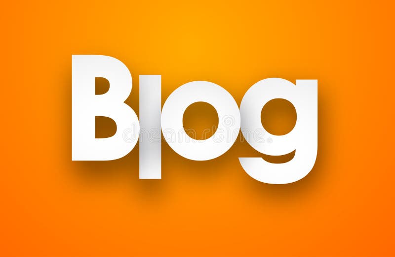 Blog Sign with Colorful Brush Strokes. Stock Vector - Illustration of ...