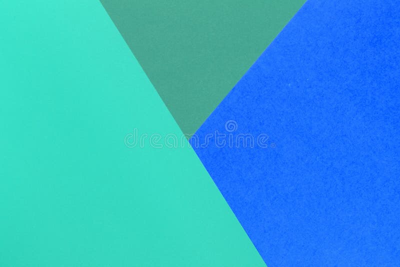 Paper Blue, Green Empty Background, Geometrically Located. Color Blank ...